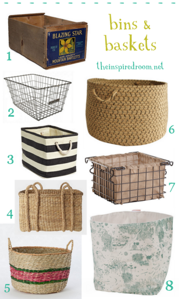 Gather {Bins & Baskets for Organization} - The Inspired Room