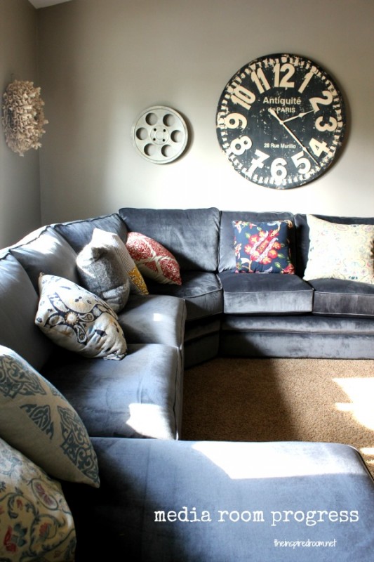 {Fall Nesting} Media Room Update! The New Sectional Has Arrived! - The ...
