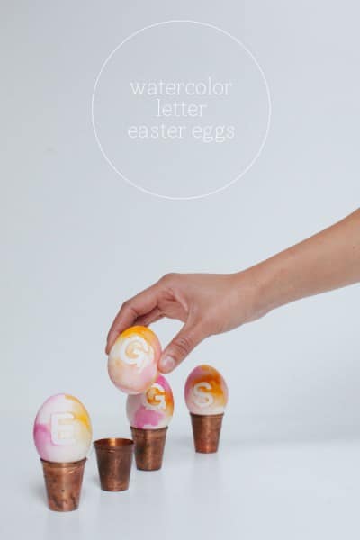 Watercolor Letter Easter Eggs - The Inspired Room
