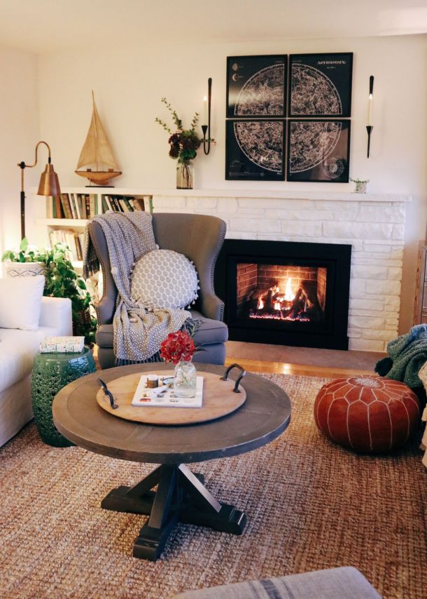 Warm + Cozy Room: Fireplace Insert REVEAL! - The Inspired Room