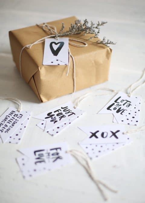 Free Printable Gift Tags 2021 + Gift Wrap Inspiration - The Inspired Room