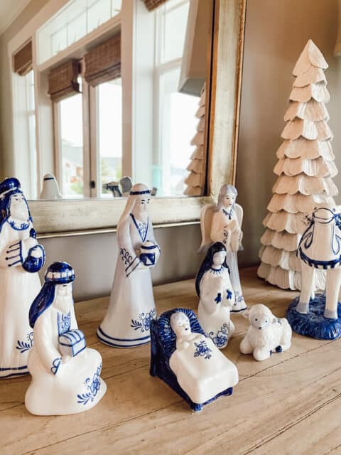 Meaningful Christmas: Our Blue and White Nativity Set - The Inspired Room